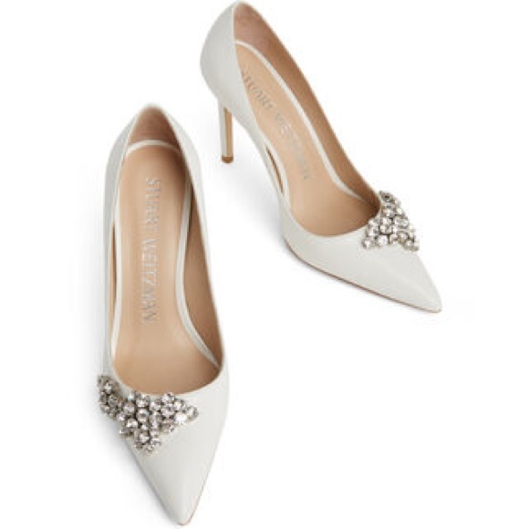 Stuart Weitzman | Shoes | Stuart Weitzman Crystal Fleur 0 Pump In White ...